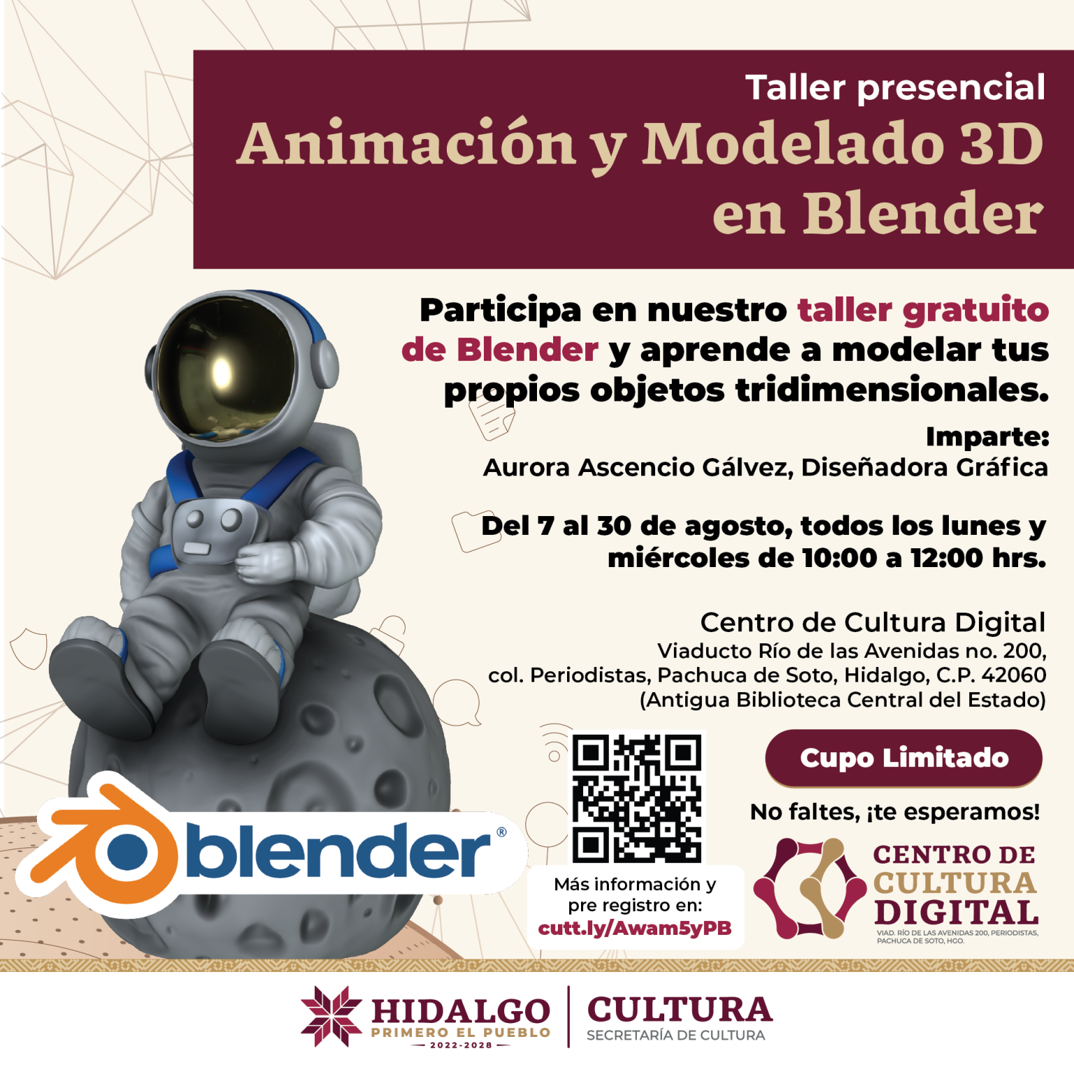 Impartirán taller gratuito de “Animación y modelado 3D en Blender ...